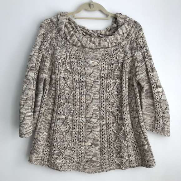 Sigrid Olsen | Sweaters | Sigrid Olsen Chunky Sweater In Brown Tan ...